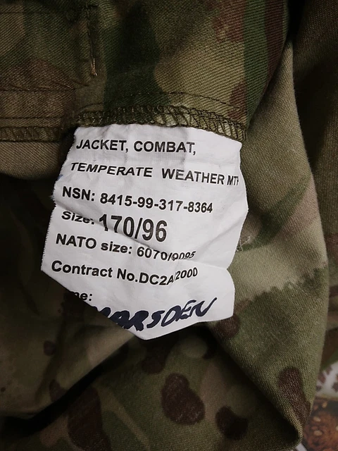 BRITISH ARMY JACKET Combat Temperate Weather MTP Size 170/96 £1.99 ...