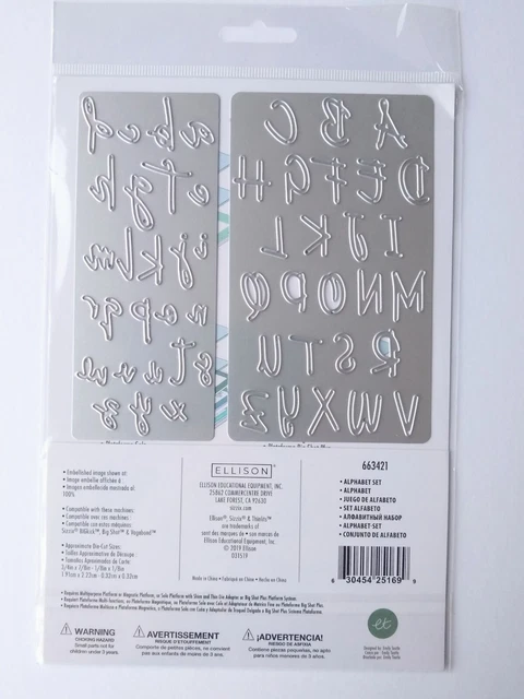 SIZZIX THINLITS DIES Alphabet Set 663421 Uppercase & Lowercase Alphabet 2 Dies £16.00 - PicClick UK