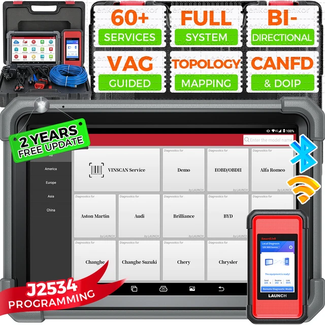 LAUNCH X431 PRO3S+ ELITE PAD VII OBD2 Diagnosegerät ALLE SYSTEM ECU ...