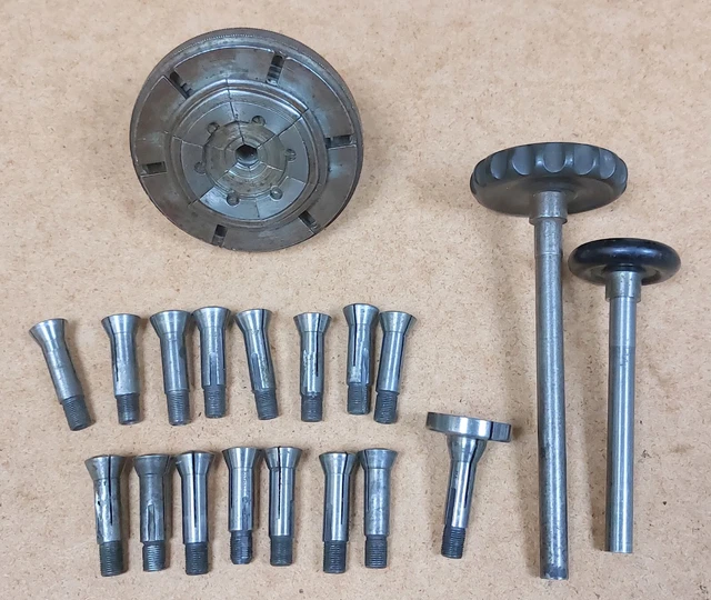 8MM WATCHMAKERS LATHE collets scroll chuck drawbars Lorch etc £110.00 ...