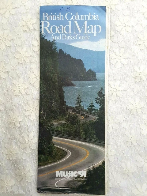 BRITISH COLUMBIA ROAD Map, Canada - Sheet Map - Collectable 1991 £6.00 ...