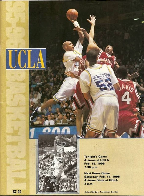 1996 ARIZONA AT Ucla Ncaa Basketball Program $5.99 - PicClick