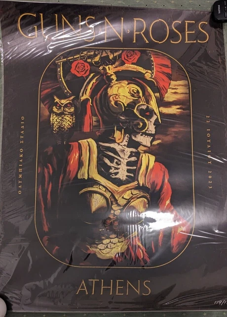GUNS N' ROSES - Athens 2023 Lithograph £262.05 - PicClick UK
