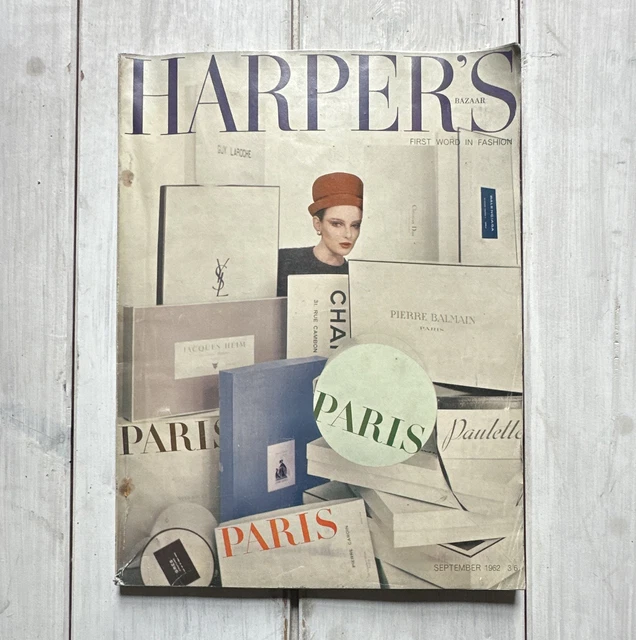HARPER'S BAZAAR MAGAZINE Sept 1962 Paris Issue Illustrated Fashion Guy ...