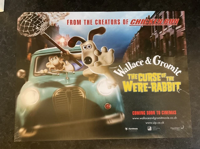 WALLACE & GROMIT Curse of the Were-Rabbit 2005 Original Mini Quad Cinema Poster £4.50 - PicClick UK