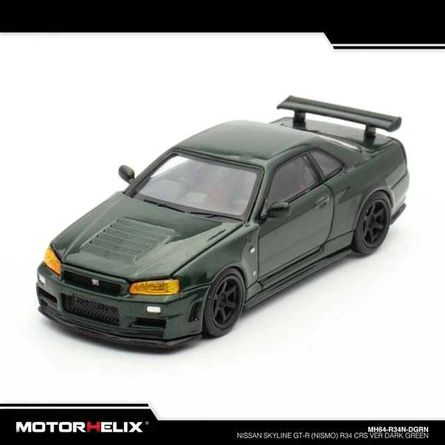 MOTORHELIX -NISSAN SKYLINE GT-R (R34) Nismo CRS 2002 Dark Green - MH64 ...