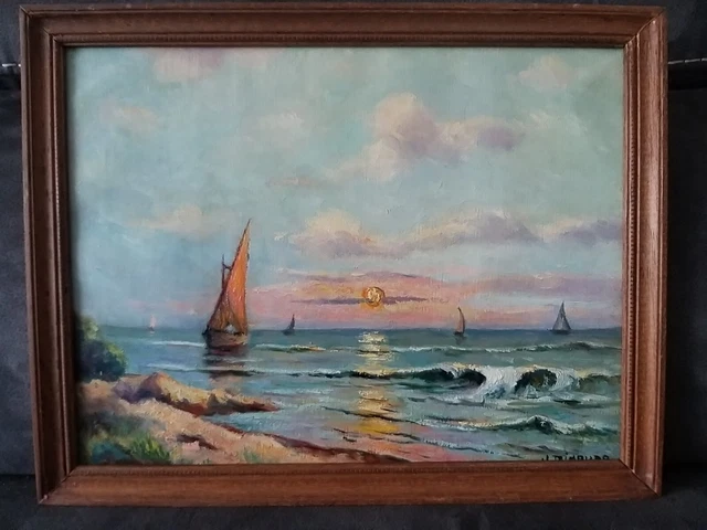 TABLEAU ANCIEN DÉBUT XXèm Huile sur Toile Signé "Jean DIMOURO" EUR 60,00 - PicClick FR