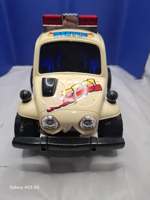 VINTAGE VW VOLKSWAGEN Beetle Battery Operated Talking Police Car - Made ...