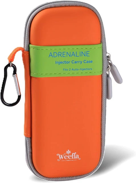 EMPTY HARD-SHELL CARRY Case for EpiPen, Ultra Slim Holder for 2 Epi Pen ...
