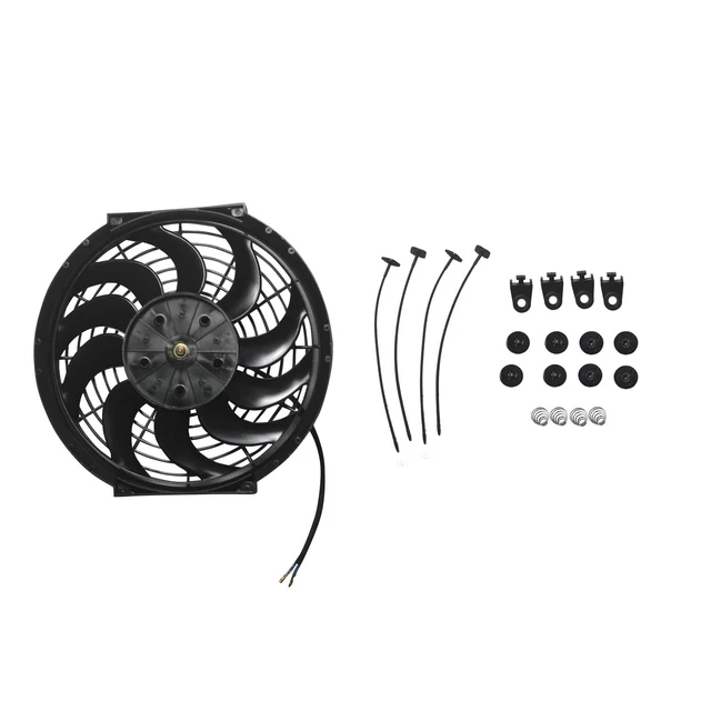 12 INCH UNIVERSAL Slim Fan Push Pull Electric Radiator Cooling Fan w ...