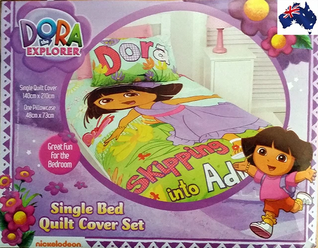 GENUINE AUS QLTY Dora the Explorer Single Bed Doona/Duvet/Quilt Cover ...