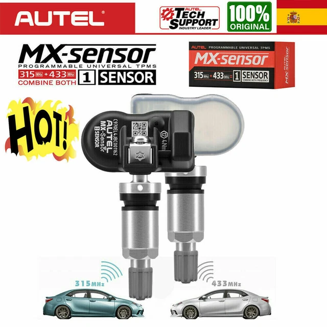 NUEVO AUTEL MX-SENSOR 315&433 MHz Programmable TPMS Sensor Coche Tire ...