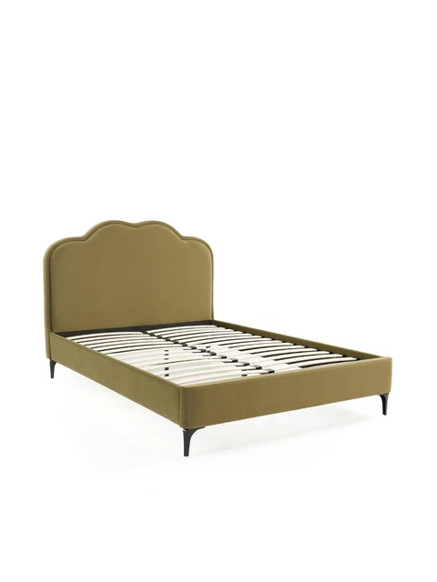 ORINOCO BED KING Size Dark Green | Sculptural Curved Headboard ...
