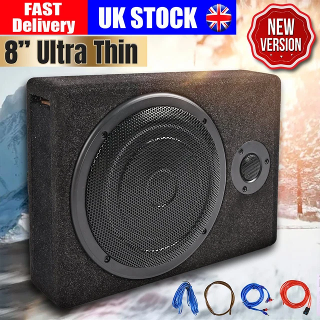 800W 8& CAR Subwoofer Under-Seat Sub Woofer Speaker Stereo Slim ...