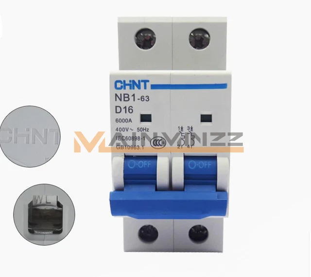 ONE NEW CHNT NB1-63 2P D25 32 40 50 63 Circuit Breaker 25/32/40/50/63A 400V #A6- EUR 89,33 ...