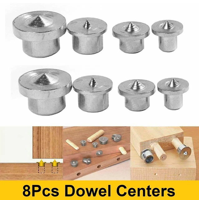 8PCS DOWEL CENTRE Point 6 - 12mm Woodwork Hole Center Workshop Jig ...