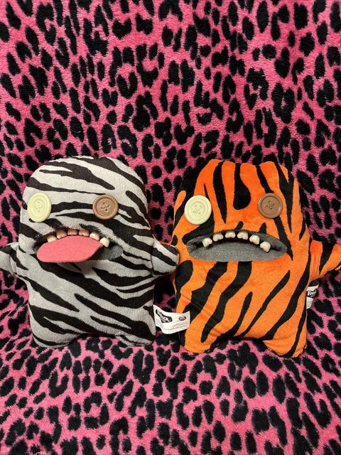 FUGGLER X 2 - Funny Ugly Monster “Oogah Boogah” Zebra & Tiger Plush ...