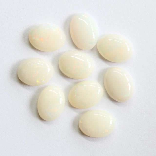 8X6 OVAL 9PCS Australian light / white opals natural solid loose unset ...