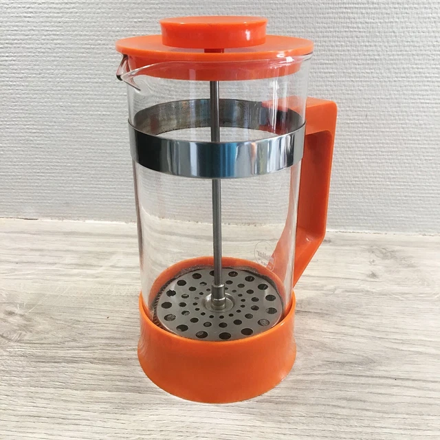 CAFETIÈRE À PISTON MELIOR 8 Tasses Verre Pyrex Orange Pop Vintage ...