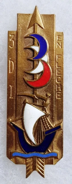 ANTIQUE BADGE 3° DI INFANTRY DIVISION ""Arrow"" ORIGINAL Enamel SMF £10 ...