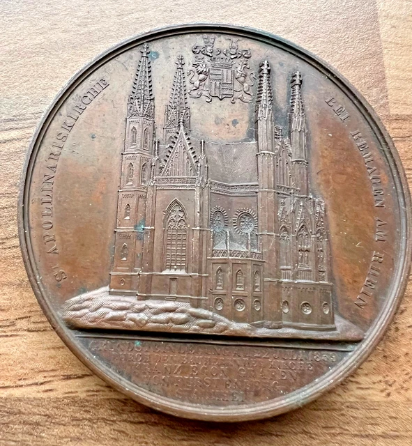 RARITÄT! BRONZEMEDAILLE KÖLNER Dom 1861 - Jacques Wiener EUR 60,00 ...