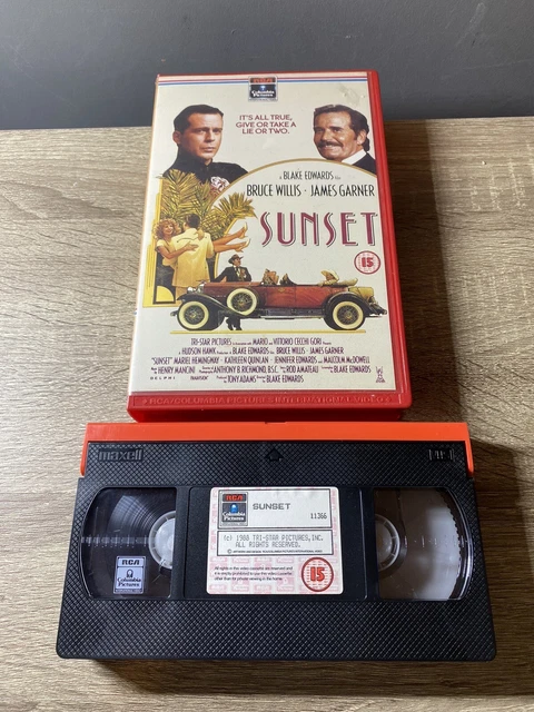 BRUCE WILLIS SUNSET Big Box Ex Rental (15, 1988) VHS Video Tape £7.99 ...