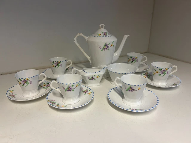 VINTAGE PLANT TUSCAN China Coffee Set £45.00 - PicClick UK