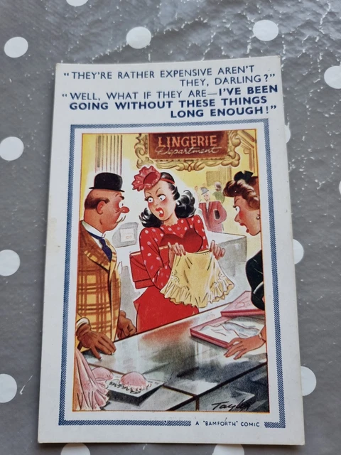 VINTAGE SAUCY SEASIDE Comic Postcard BAMFORTH Brown Triangle No 638 By ...