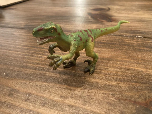 SCHLEICH DINOSAURIERFIGUR GRÜN VELICIRAPTOR realistischer Jurassic ...