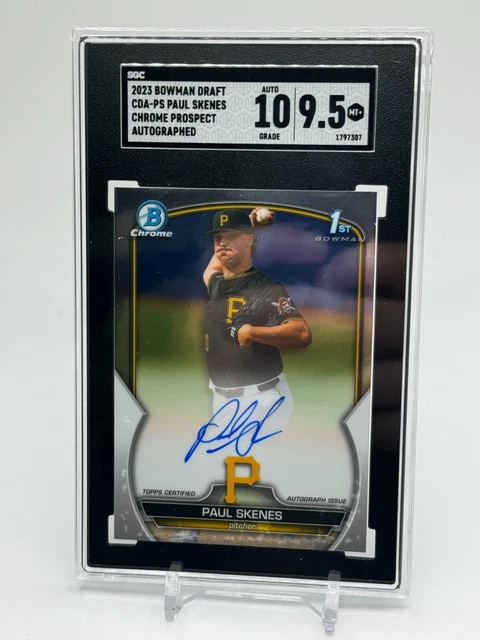 2023 BOWMAN DRAFT CDA-PS Paul Skenes 1° Cromo Prospect Auto SGC 9.5/10 ...