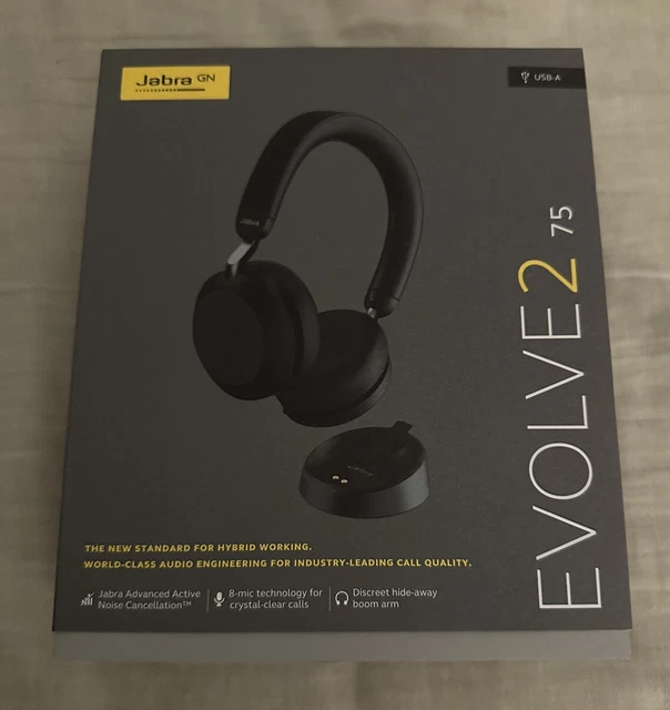 JABRA EVOLVE 2 75 Auricolari stereo USB-C con Bluetooth e ANC con ...