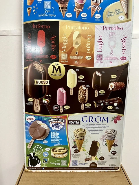 INSEGNA LATTA LISTINO prezzi vintage bar gelati Algida EUR 24,00 ...