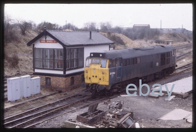 ORIGINAL 35MM SLIDE - 31294 at Three Spires Junction signal box - pls ...