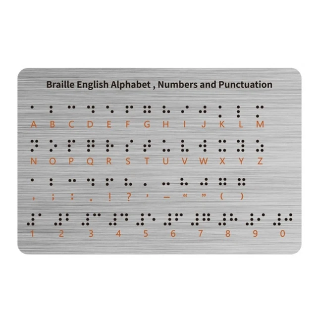 TACTILE BRAILLE LEARNING Board For Blind Students Complete Alphabets ...