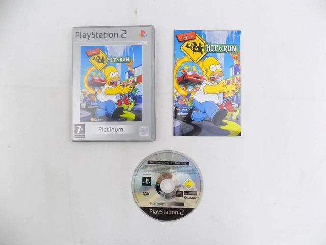 MINT DISC PLAYSTATION 2 Ps2 Platinum Simpsons Hit & Run - Inc Manual ...