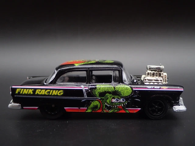 1955 55 CHEVY Chevrolet Bel Air Berline Après Rat Fink 1:64 Miniature Voiture EUR 17,64 ...
