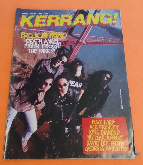 KERRANG! NO.192- June 18 1988- Death Angel, Macc Lads, Ace Frehley ...