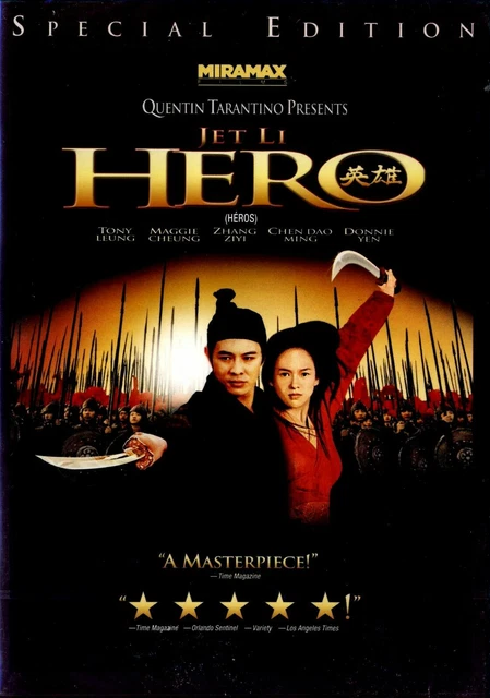 HERO - QUENTIN Tarantino - MARTIAL ARTS CLASSIC - Jet Li , New DVD Special Edi $14.99 - PicClick CA