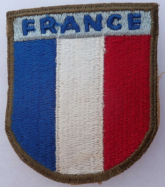 INSIGNE TISSU WWII FRANCE Original Fabrication US CEF ITALIE ET ...