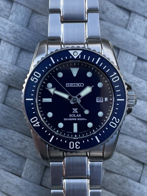 SEIKO SNE585P1 COMPACT Solar Diver Blue Full Set 38mm. EUR 327,72 ...