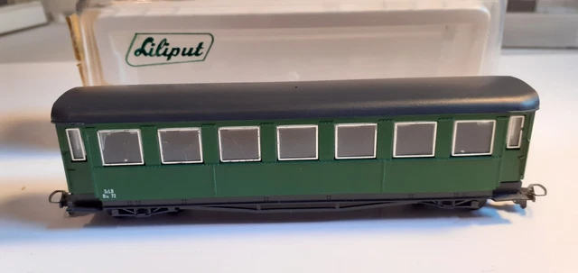 LILIPUT 755 - 009/HOe - DOUBLE BOGIE COACH StLB Bia 72 - GREEN £15.00 ...