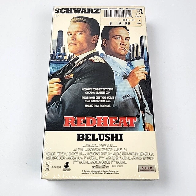 NEW RED HEAT VHS Arnold Schwarzenegger James Belushi SEALED Cop Story £ ...