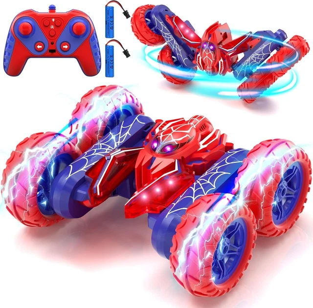 4WD SPIDER STUNT RC Car with Full-Body Lights – 360° Flip Toy for Kids ...