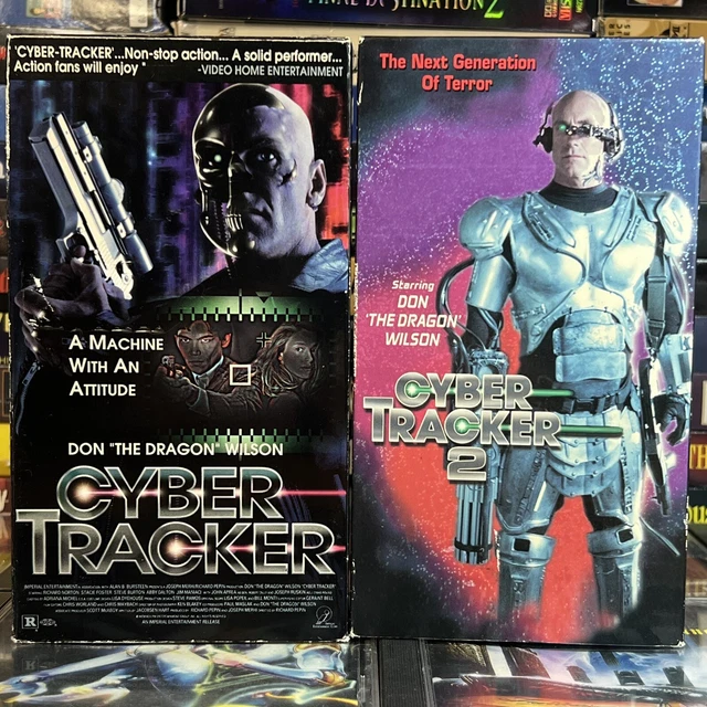 CYBERTRACKER 1 AND 2 VHS Lot Tested Don The Dragon Wilson 1990’s Sci-Fi ...