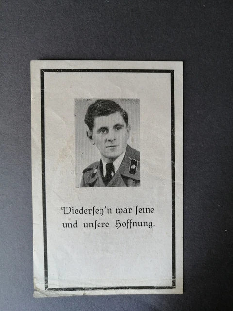 WW2 GERMAN DEATH Card Panzer Butow Poland Late War Feb 45 Original. EUR ...