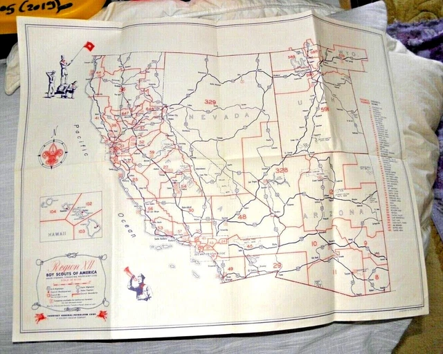 MAPS OF REGION Xii West Usa La San Francisco Boy Scouts Council Name ...