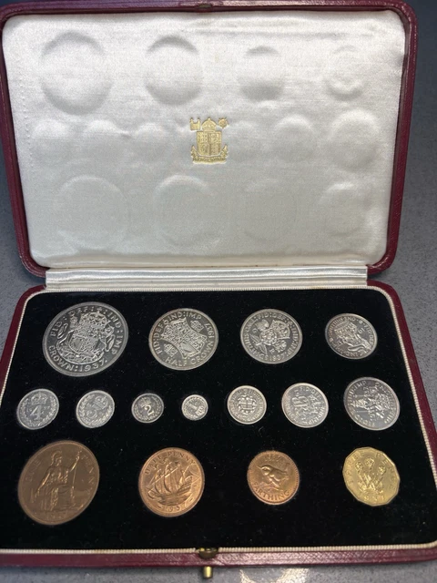 STUNNING 1937 KING George VI 15 Coin Coronation Specimen Proof Set Inc ...