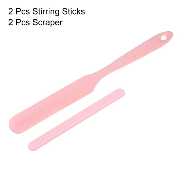 SILICONE STIR STICKS Kit 2Pcs Reusable Stirring Stick and 2Pcs Spatula ...