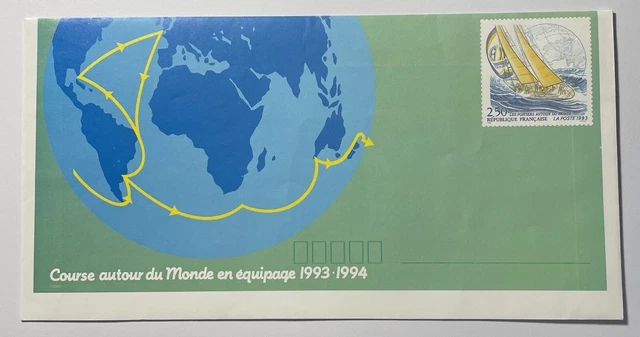 ANCIENNE LETTRE DE France Course autour du monde en Équipage 1993 EUR 5 ...