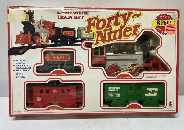 VTG NOS KAY Bee Toys FORTY NINER Train Set Smoke Lights Sound O Guage ...